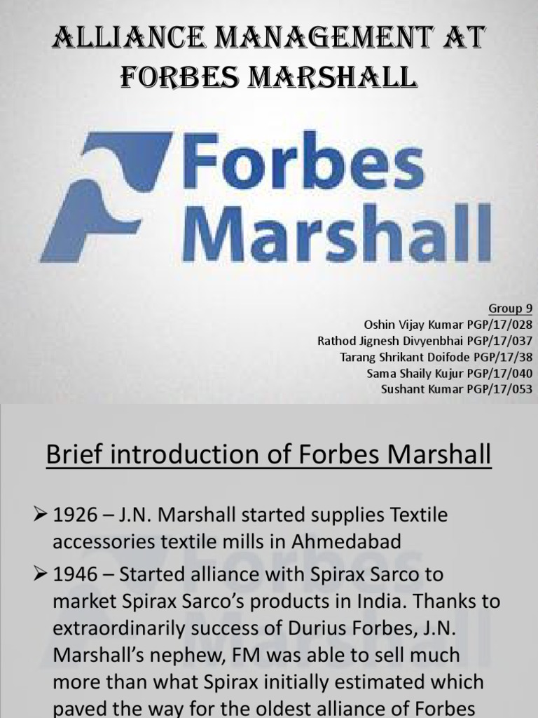 Forbes Marshall.pptx | Mergers And Acquisitions | Joint Venture