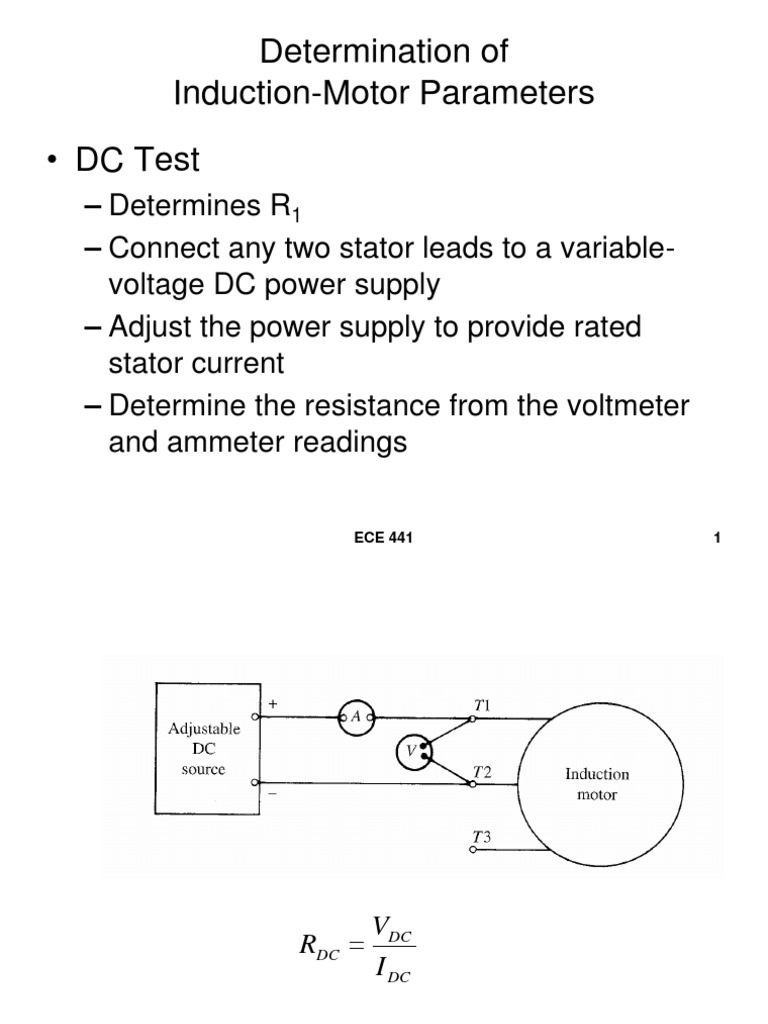 Determination of Induction-Motor Parameters - DC Test | PDF