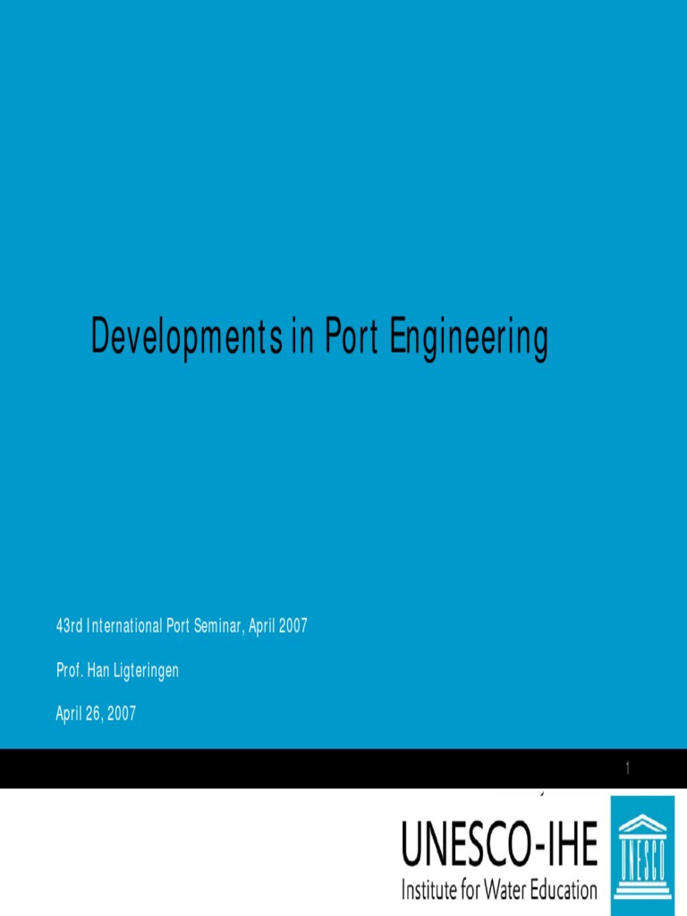 Developments in Port Engineering | PDF | Port | Water Transport