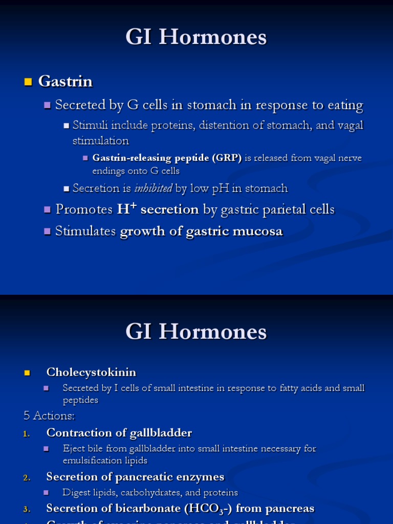 GIt Hormones | Pancreas | Gastrointestinal Tract