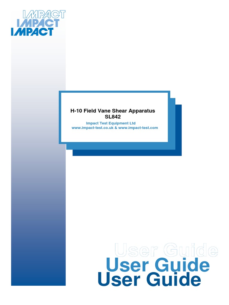 H-10 Field Vane Shear Apparatus Guide | PDF | Screw | Drilling Rig