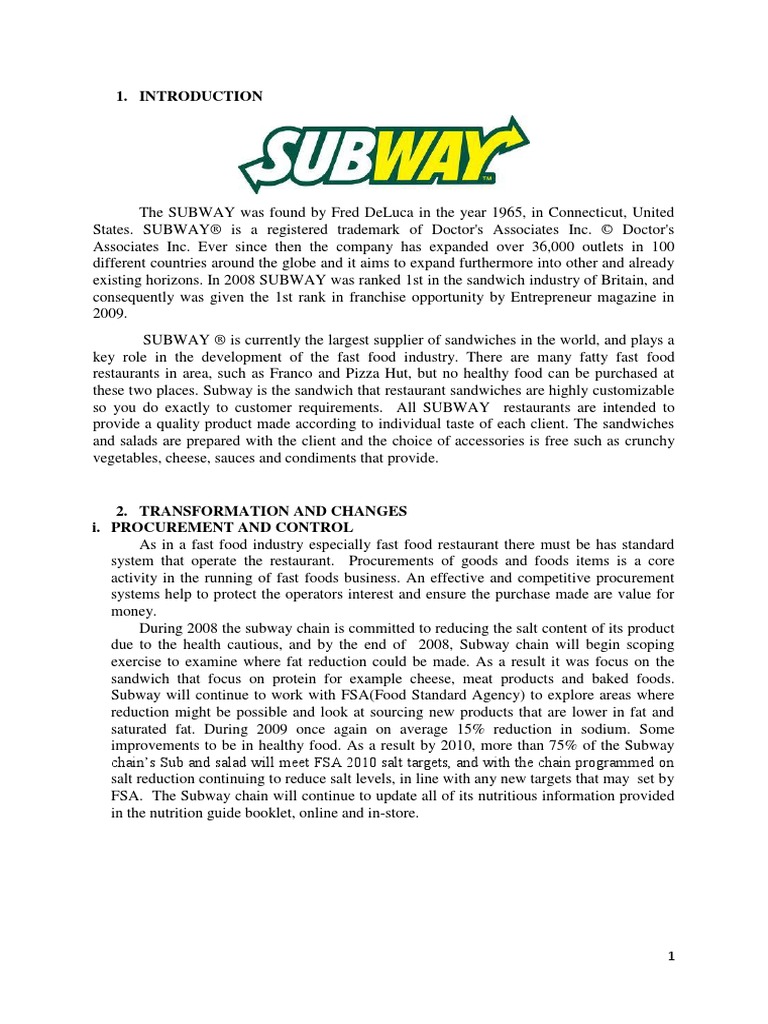 Subway Individual | PDF | Fast Food | Agriculture