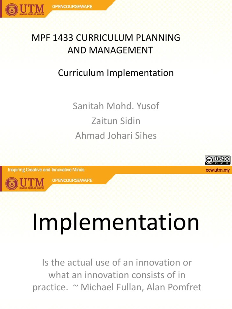 Curriculum Implementation PDF | PDF | Change Management | Curriculum