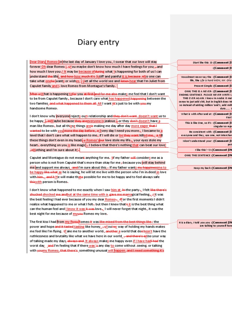 Juliet - S Diary | PDF | Characters In Romeo And Juliet