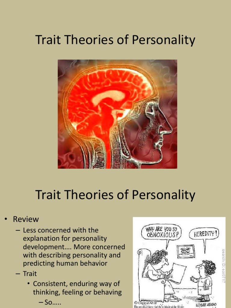 Trait Theories of Personality | PDF