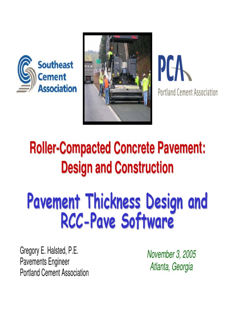 Pavement Thickness Design and RCC - Pave Software