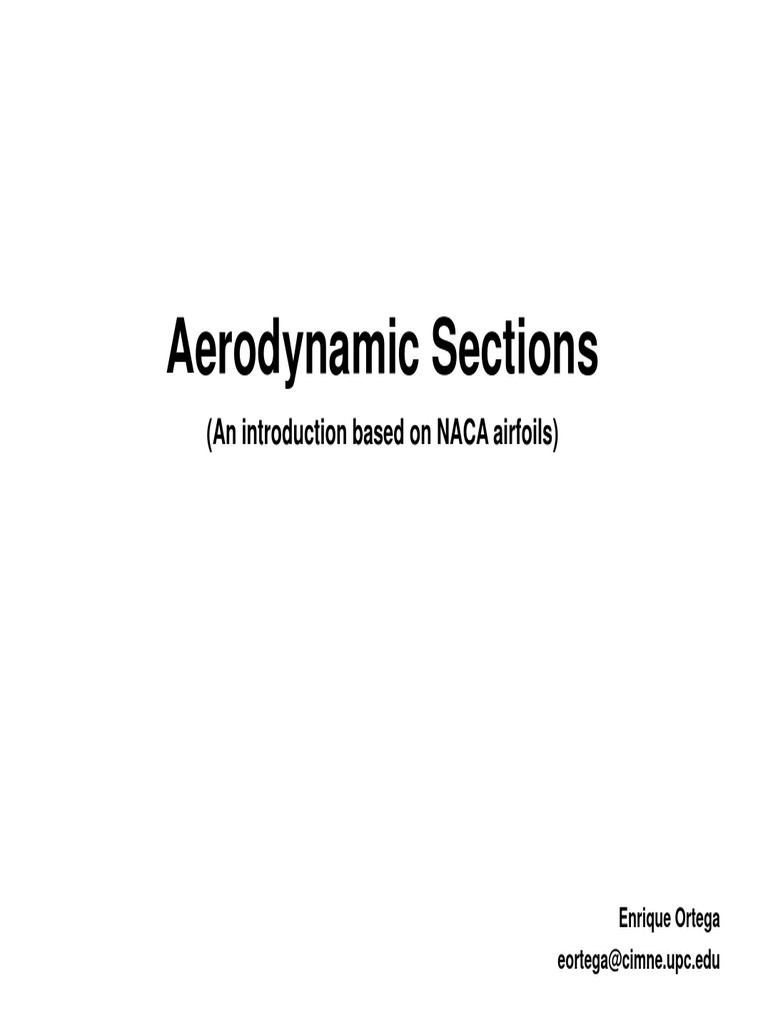 Aerodynamic Sections: (An Introduction Based On NACA Airfoils) | PDF ...