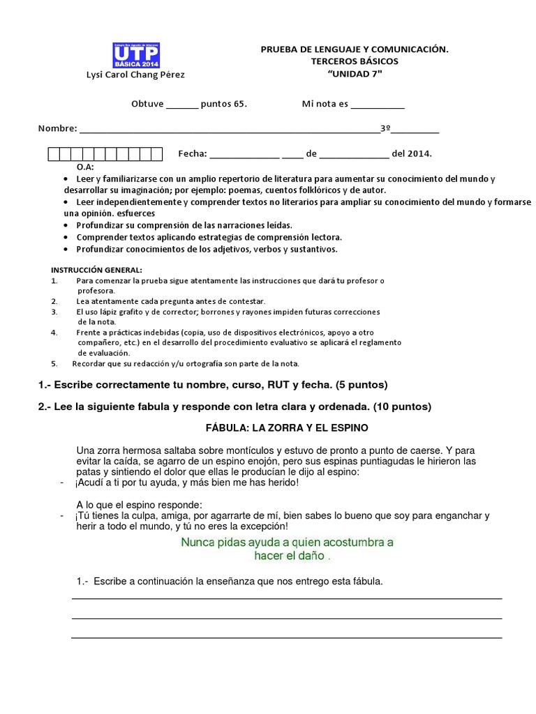 Prueba Sustantivos, Adjetivos y Verbos | PDF | Adjetivo | Semántica