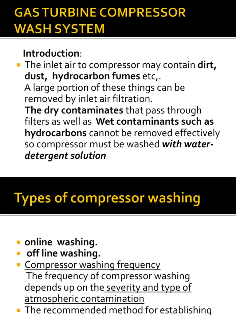 Compressor Washing for Turbine Efficiency | PDF | Gas Turbine | Gas ...