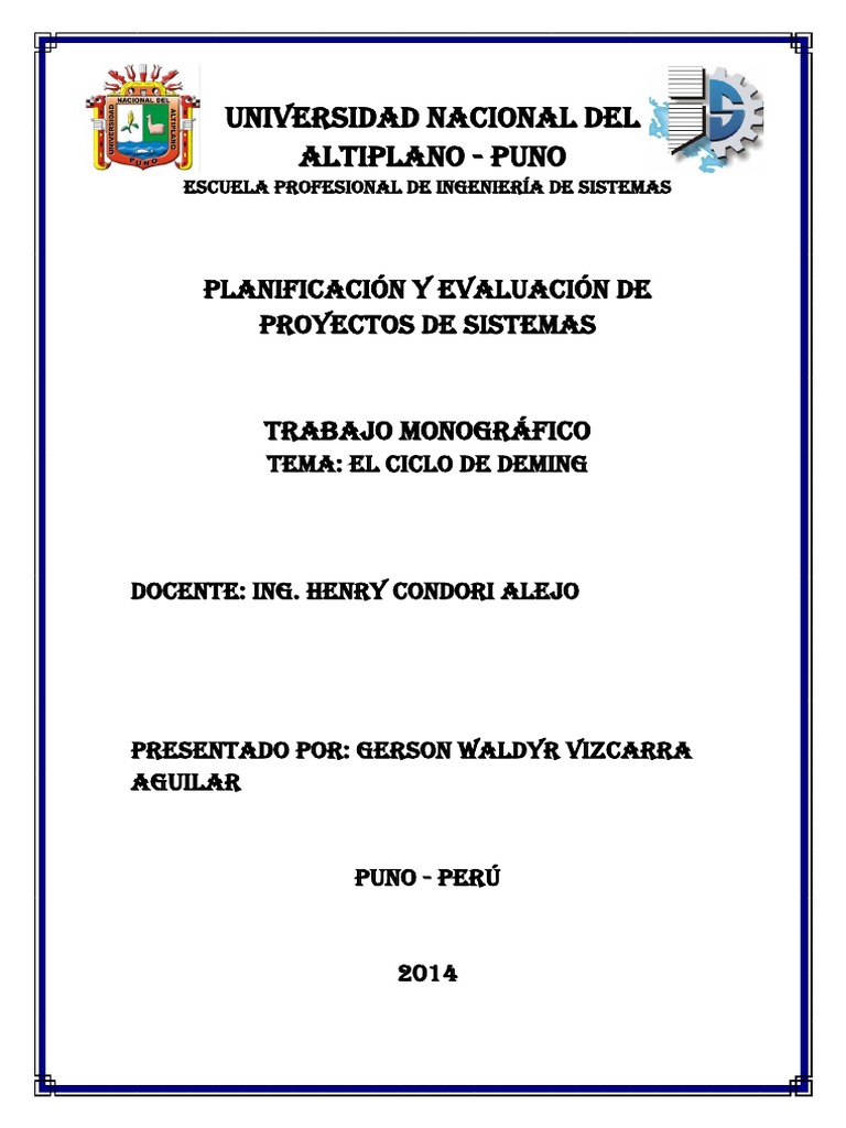 Circulo de Deming | PDF | Análisis | Calidad (comercial)