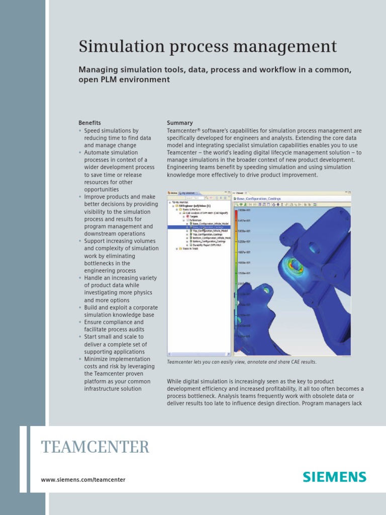 Simulation Process Management: Teamcenter | PDF | Product Lifecycle ...