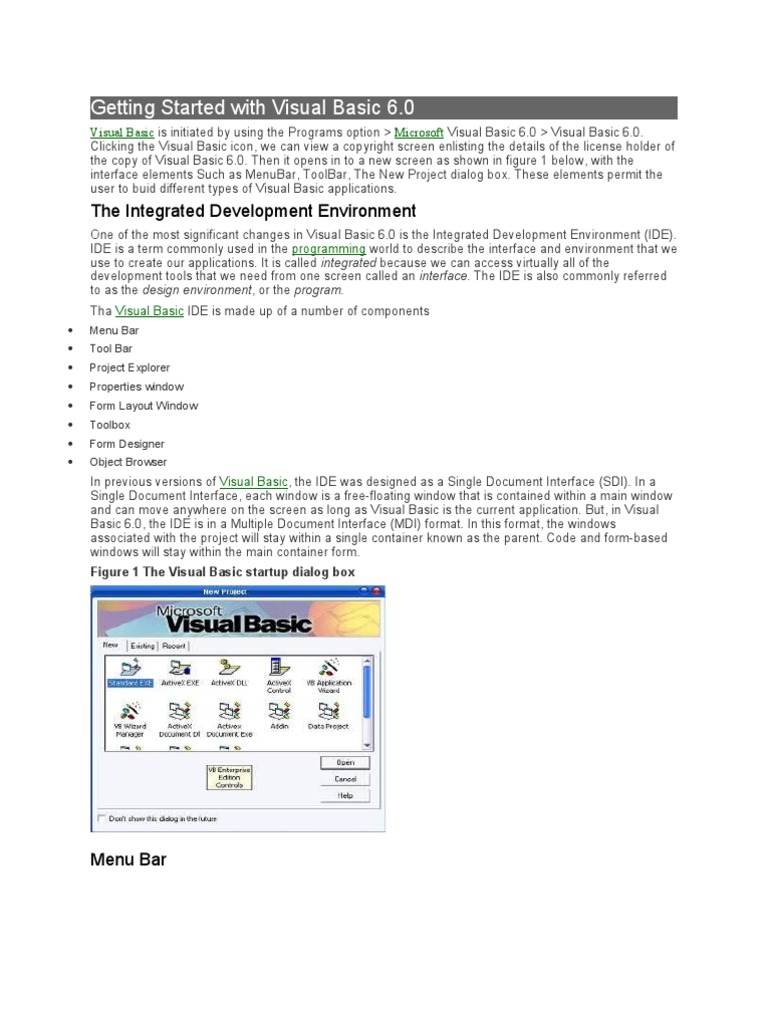 Getting Started With Visual Basic 6 | PDF | Array Data Type | Array ... Getting Started With Visual Basic 6 | PDF | Array Data Type | Array ...