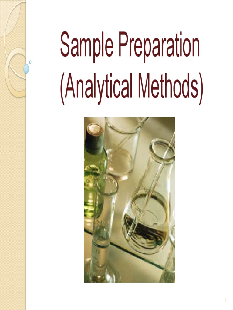 Sample Prep Note | PDF | Chemical Substances | Analytical Chemistry