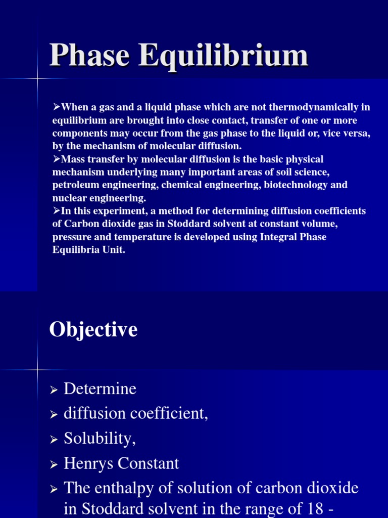 Phase Equilibrium: When A Gas and A Liquid Phase Which Are Not ...
