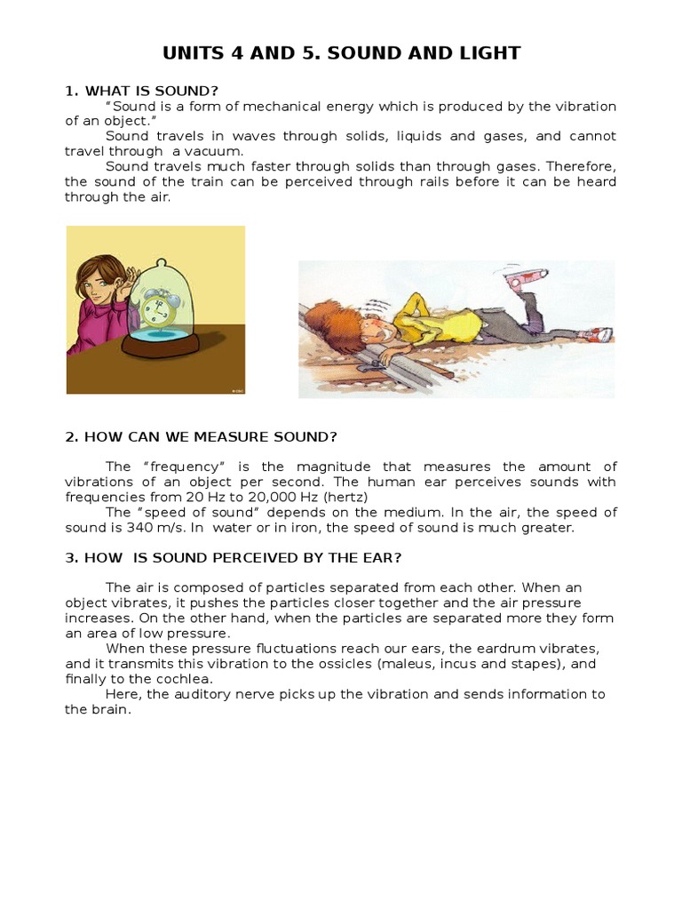 Unit 4. Sound | Download Free PDF | Ear | Sound