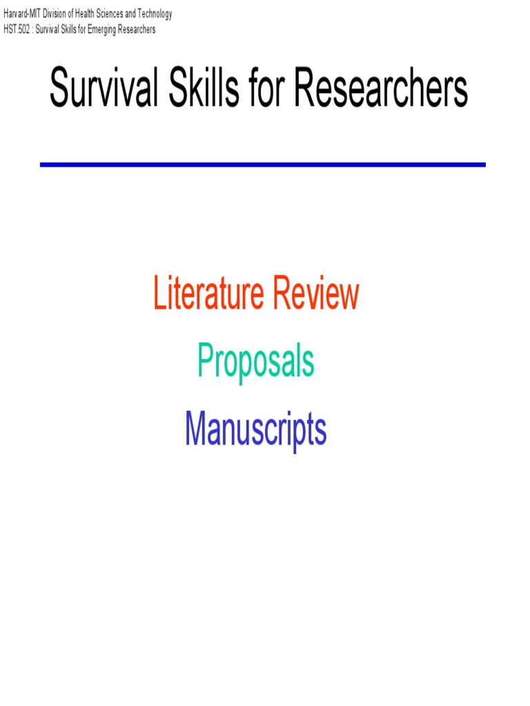 Essential Skills for Research Proposals | PDF | Citation | Abstract ...