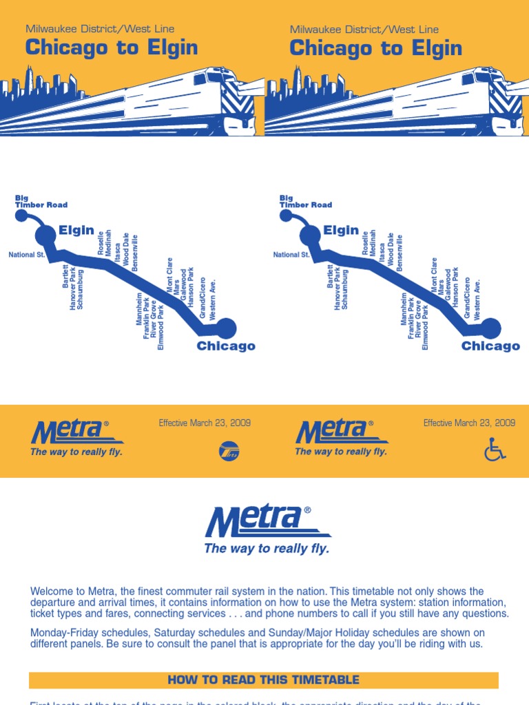 Chicago To Elgin Chicago To Elgin | PDF | Public Transport | Land Transport