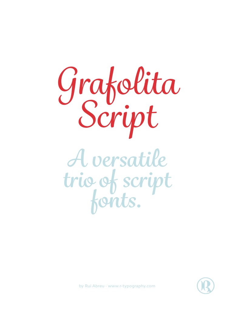 GRAFOLITA SCRIPT FONT SAMPLE | Typefaces | Communication Design