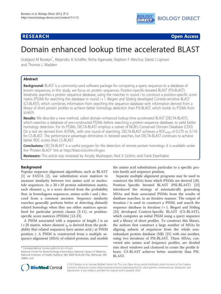 Delta Blast PDF | PDF | Blast | Sequence Alignment