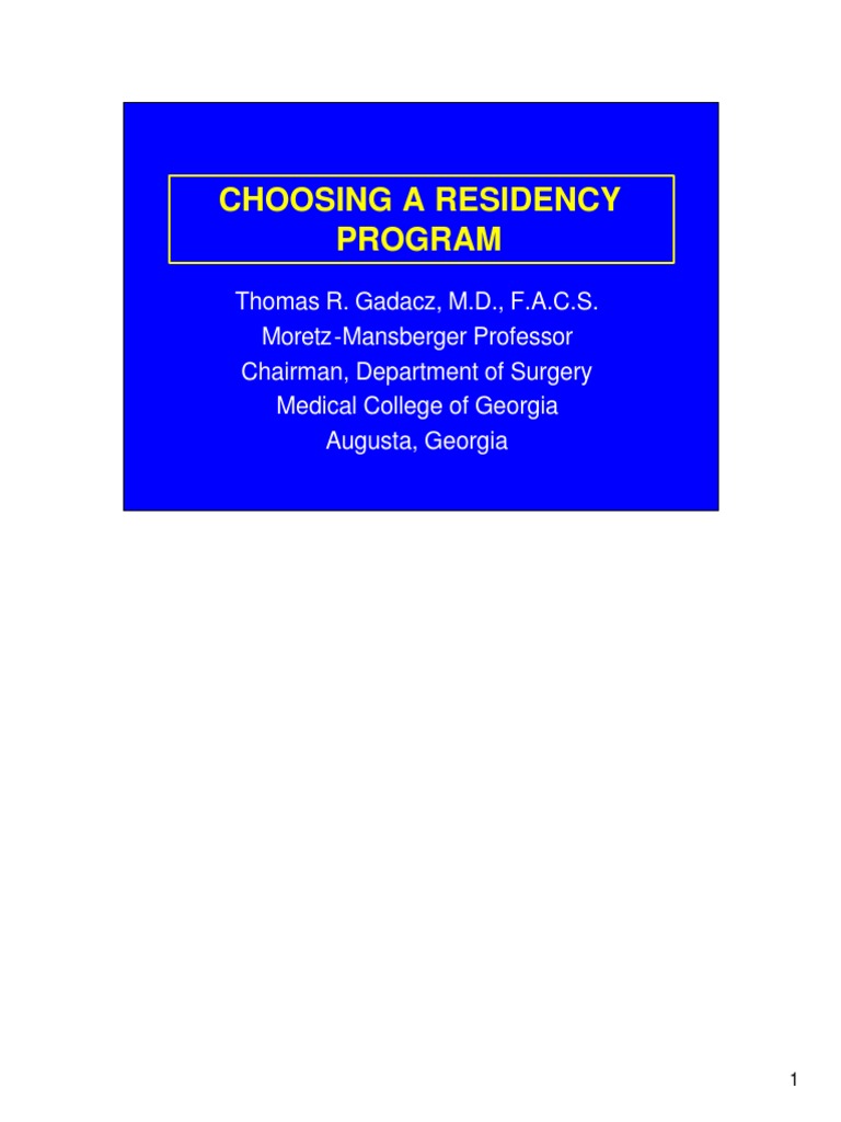 Residency Assessment | PDF | Residency (Medicine) | Hospital