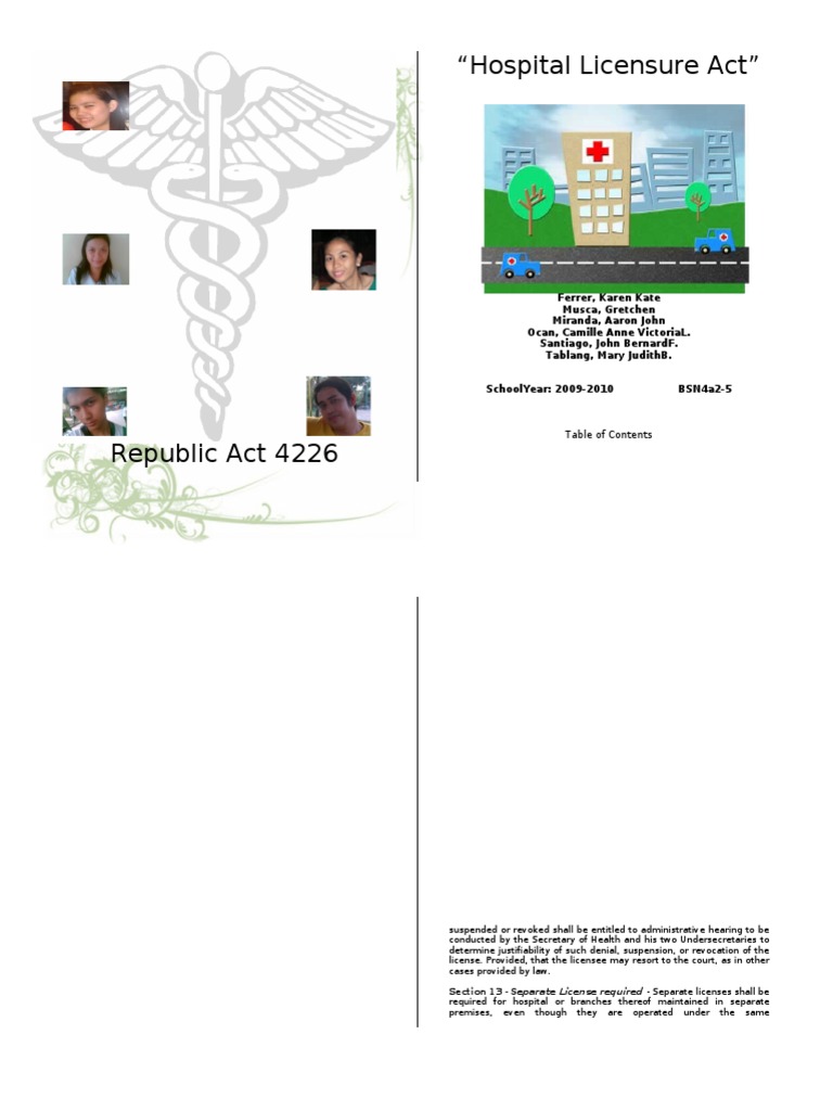 Hospital Licensure Act | PDF | Licensure | Hospital