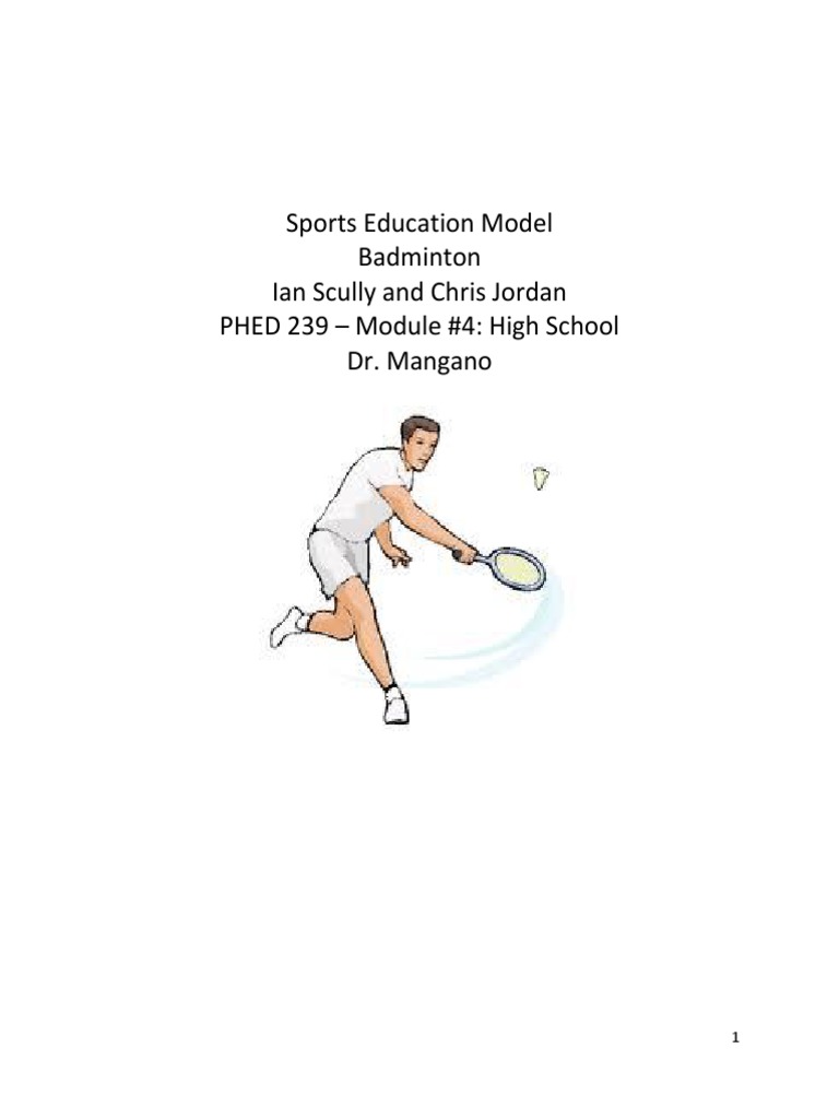Sports Education Model Badminton | PDF | Referee | Sports