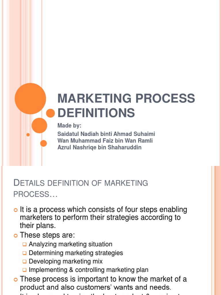 Marketing Process Definition | PDF | Customer | Profit (Accounting)