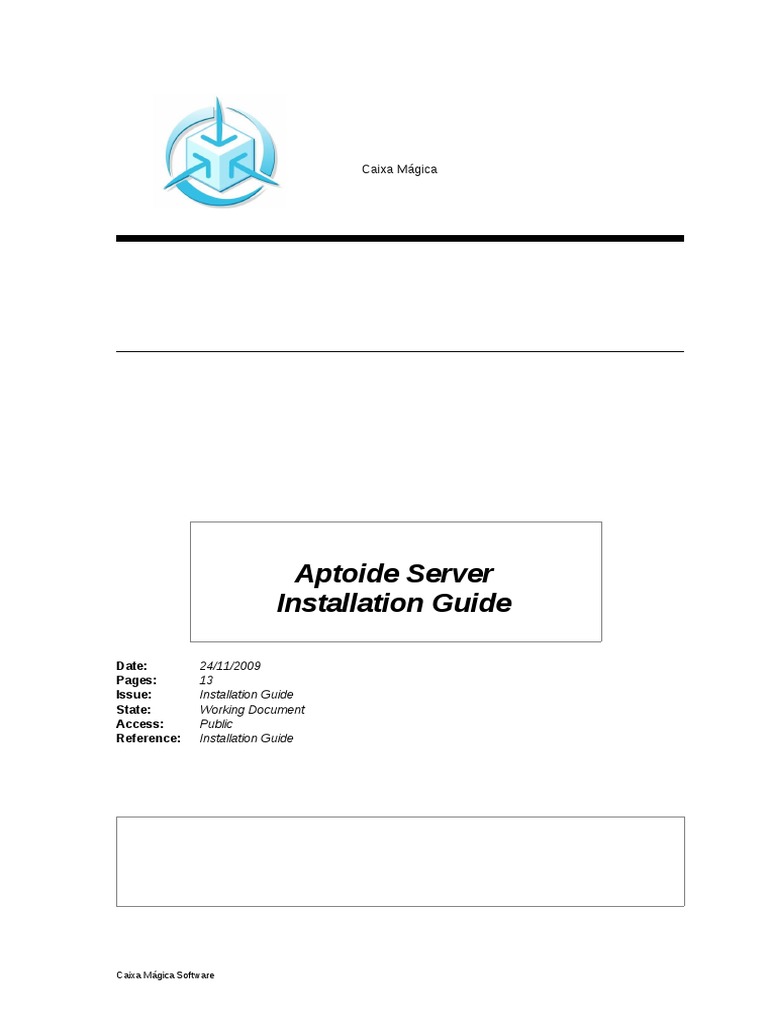 Aptoide Server Installation Guide: Caixa Mágica | PDF | Web Server | Internet & Web