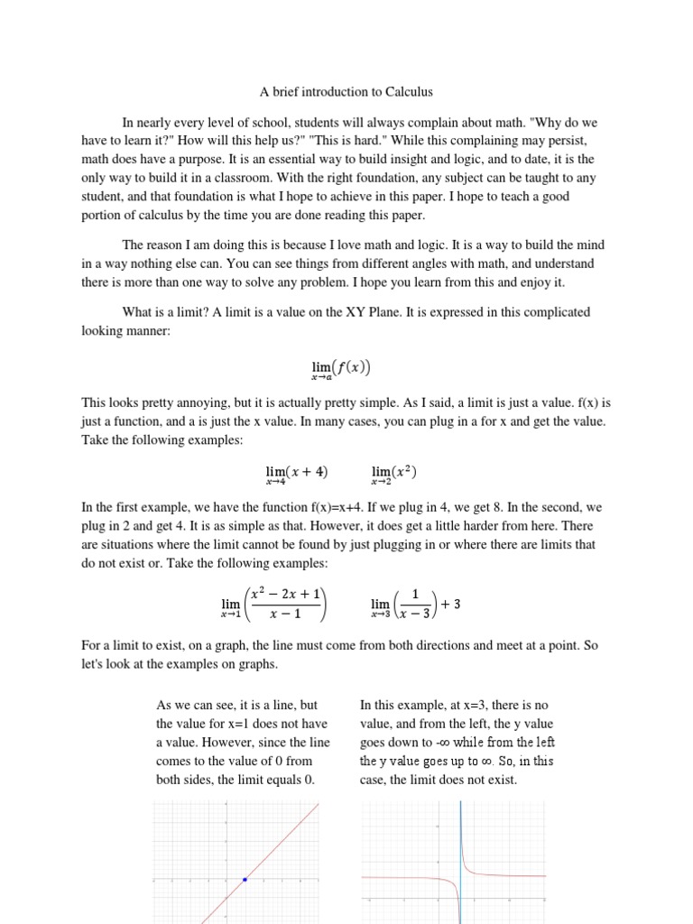 A Brief Introduction To Calculus - Final | PDF | Slope | Calculus