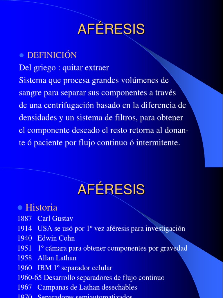 Aferesis | PDF | Sangre | Filtración