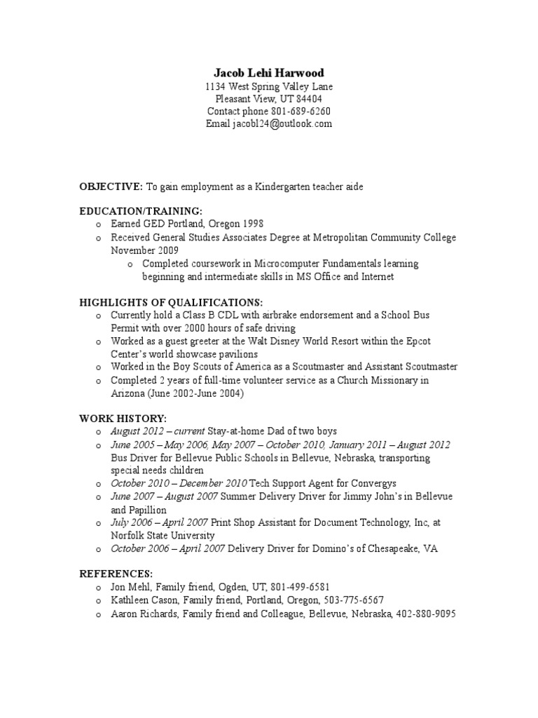 Jacobs Resume | PDF