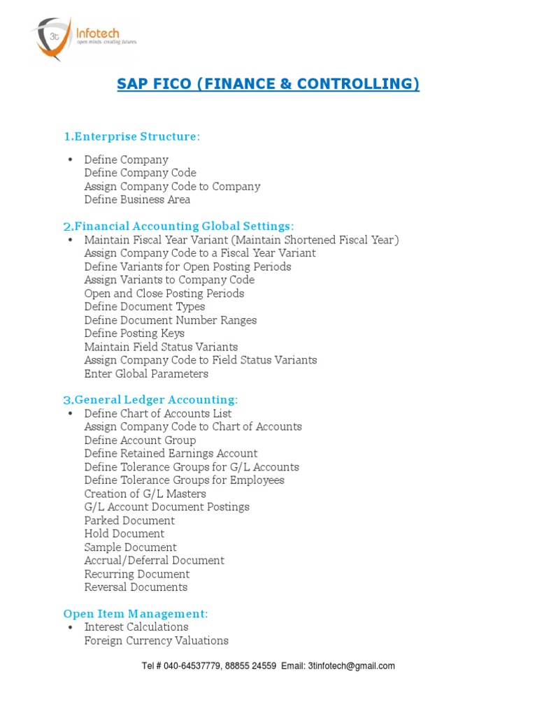Sap Fico (Finance & Controlling) : Enterprise Structure | PDF ...