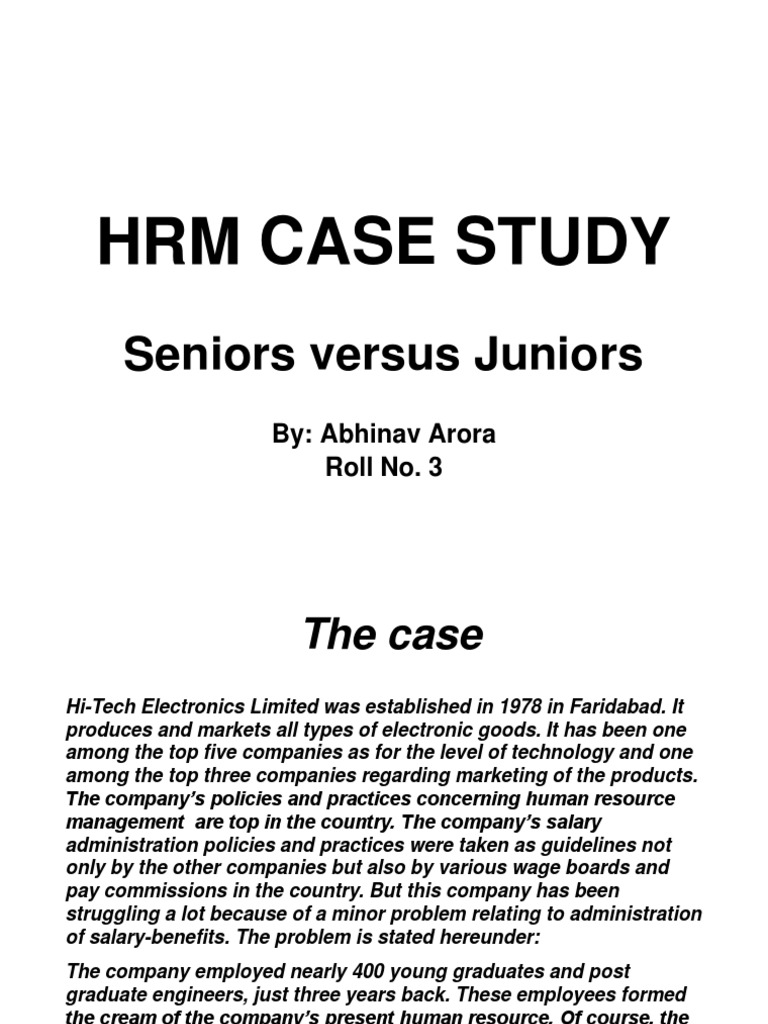 HRM Case Study | PDF | Employee Benefits | Employment