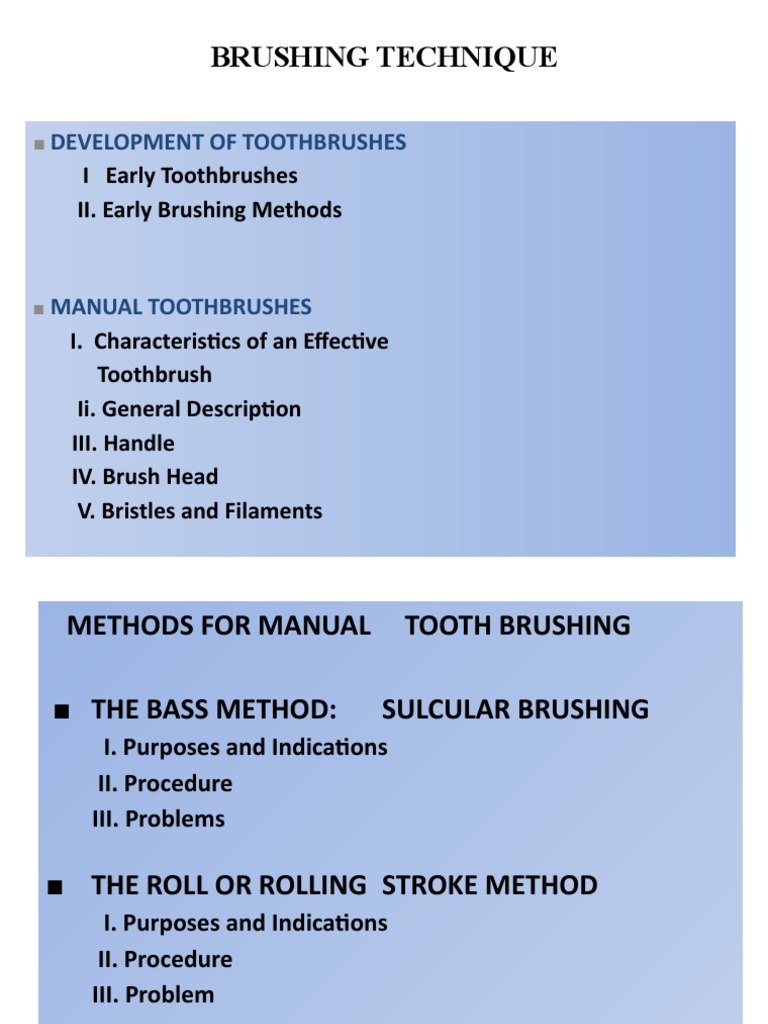 Brushing Technique: Development of Toothbrushes | PDF | Toothbrush ...