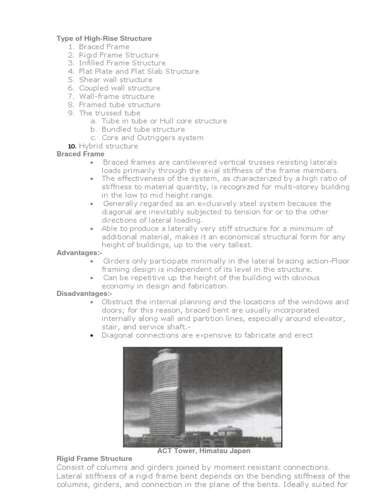Types of High-Rise Structural Systems | PDF | Framing (Construction ...