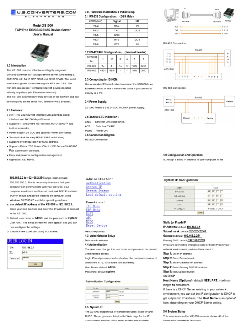 User Manual ATC-1000 | PDF | Ip Address | Port (Computer Networking)