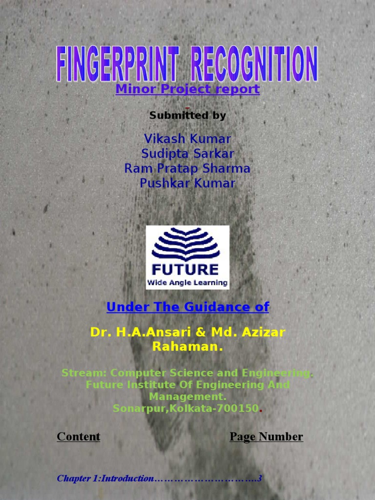 Fingerprint Recognition (Main Submission) | PDF | Fingerprint ...