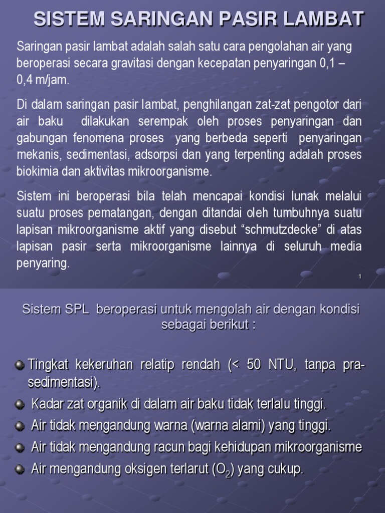 Saringan Pasir Lambat (SPL) | PDF