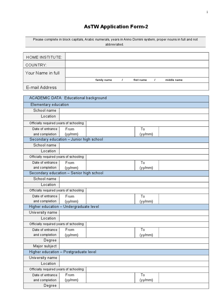 Form 2 | Download Free PDF | Secondary School | Academic Degree