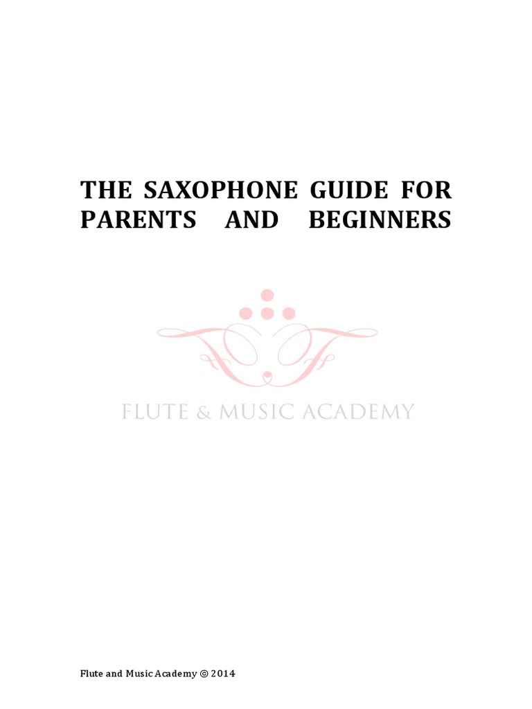 A Guide To Saxophone For Dummies | PDF | Saxophone | Tenor Saxophone