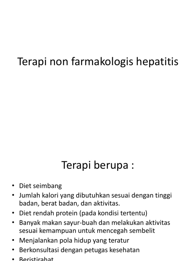 Terapi Non Farmakologis Hepatitis | PDF | Kesehatan Holistik