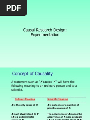 Causal Research Design