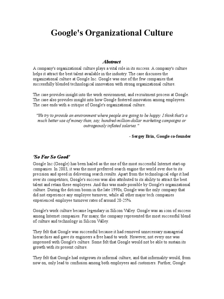 Culture Case Study | PDF | Walmart | Web Search Engine