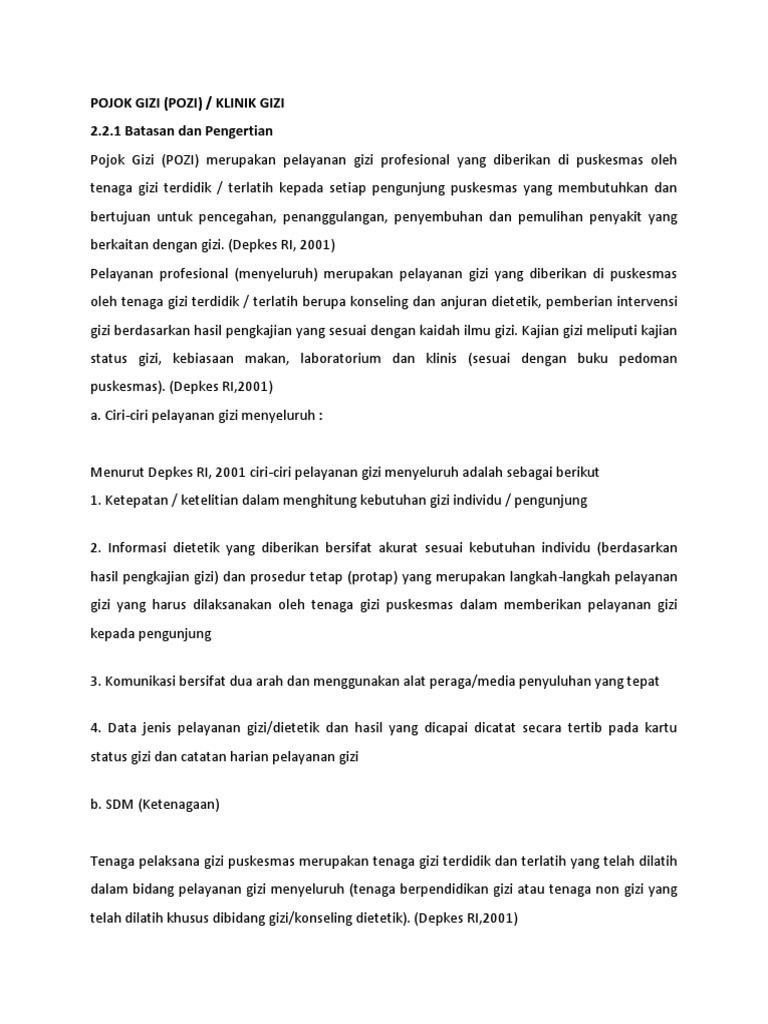 Pojok Gizi | PDF