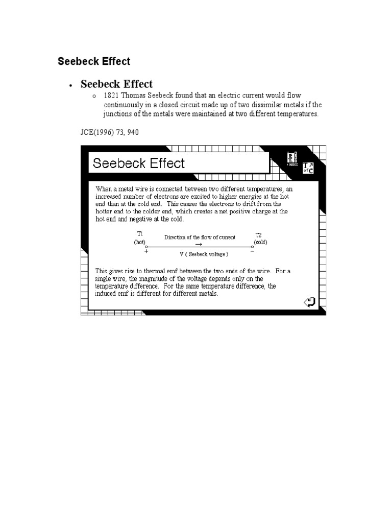 Seebeck Effect Outline2 | PDF