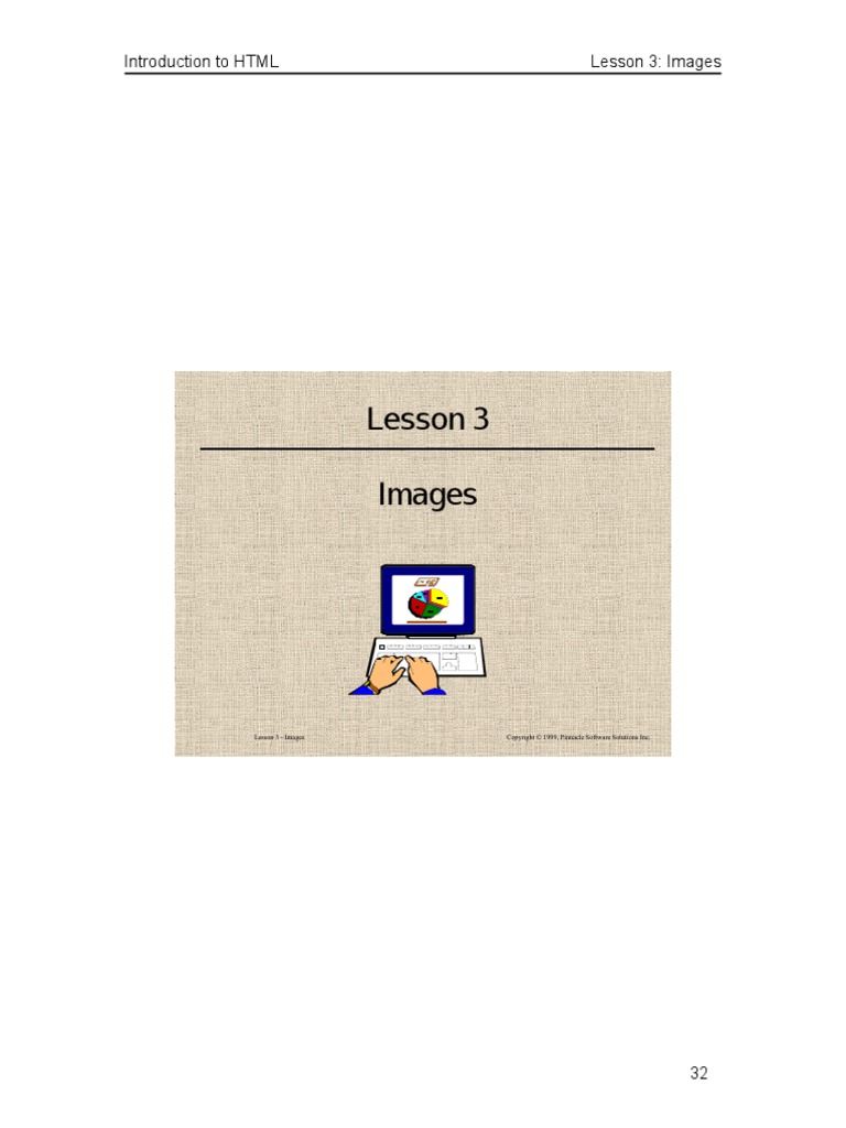 Introduction To HTML Lesson 3: Images | PDF | Hyperlink | Html