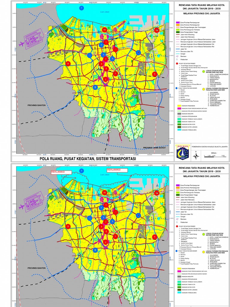 PETA Gabungan Raperda RTRW Jakarta 2030 | PDF