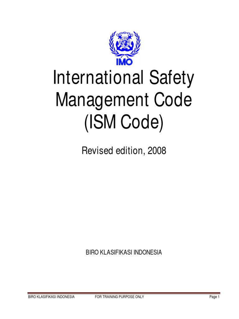 International Safety Management Code 2008 | PDF | Verification And ...