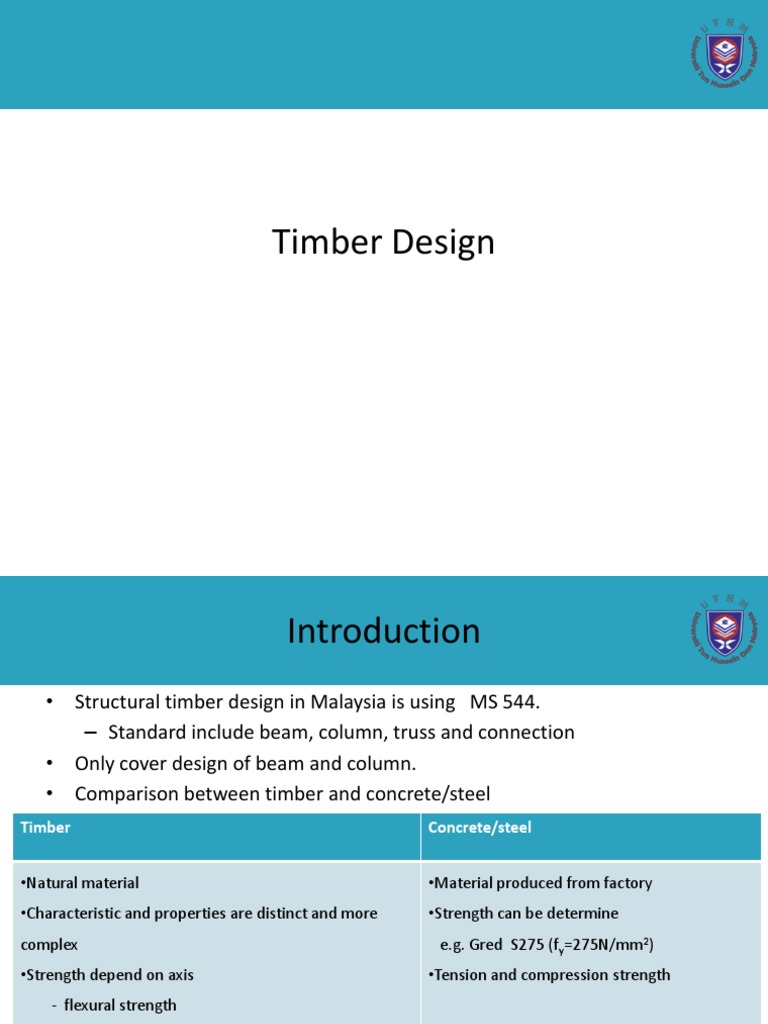 Chapter 7 - Timber Design | PDF | Bending | Strength Of Materials