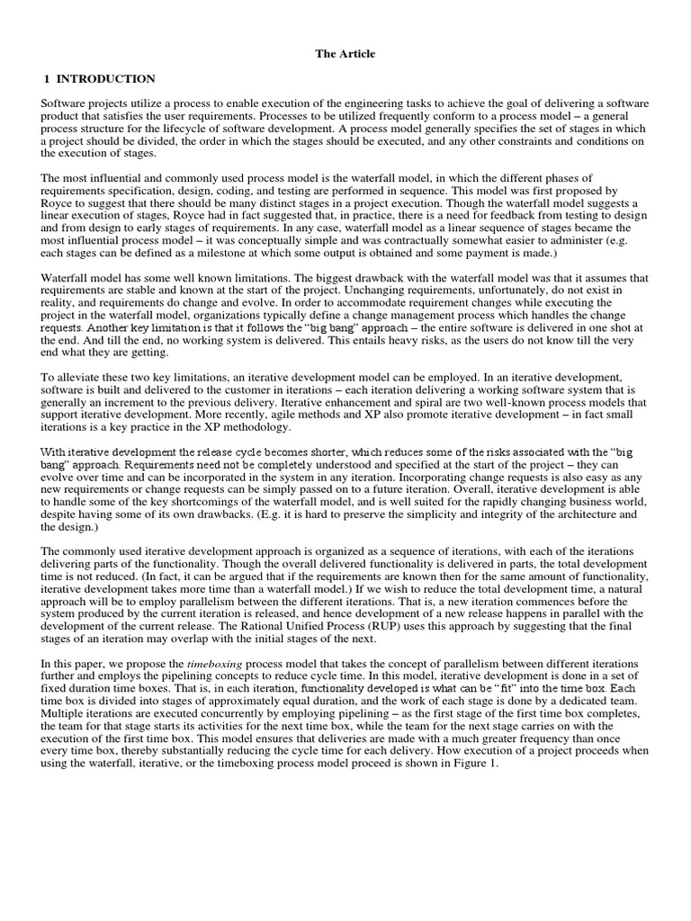 Timeboxing Pdf Pdf Software Development Process Software Development